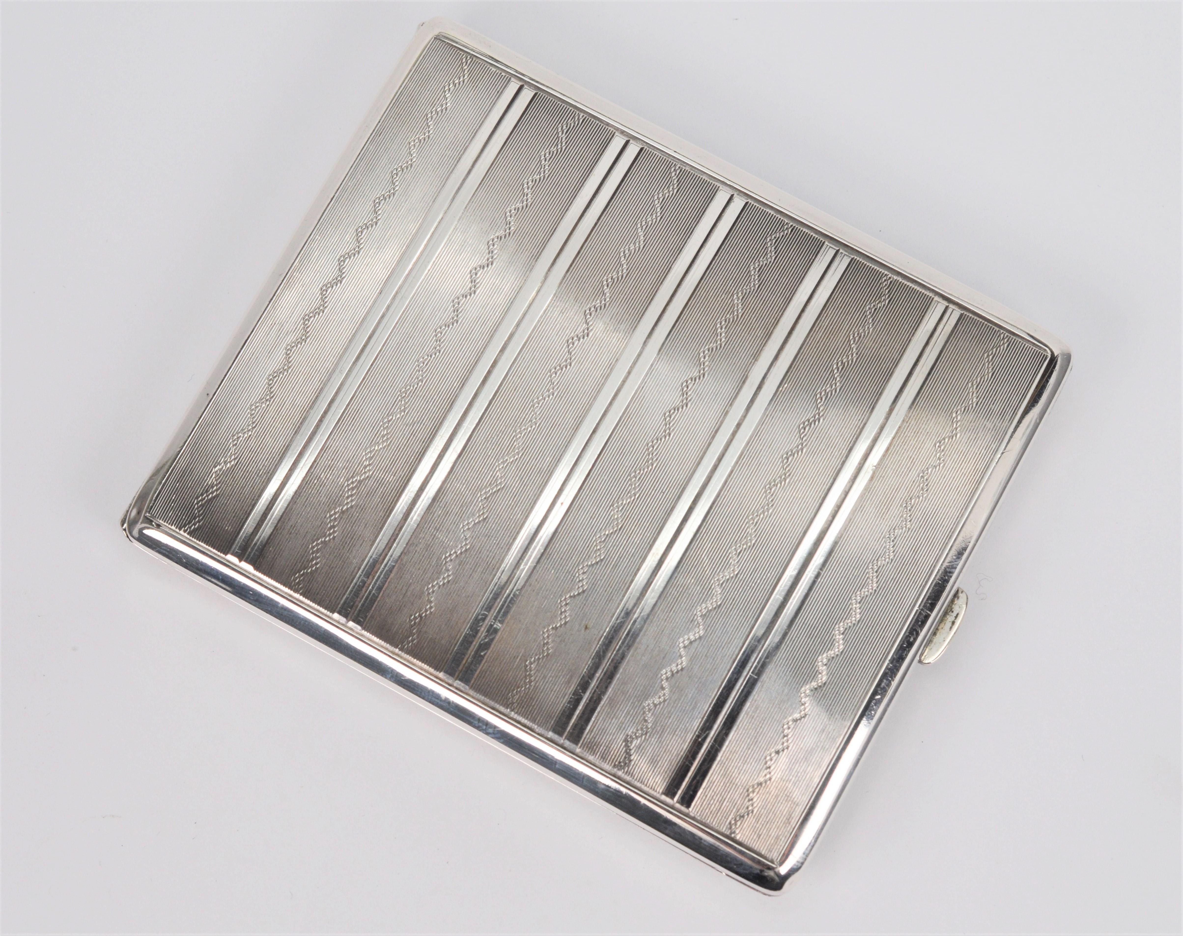 German .800 Silver Vintage Classic Cigarette Case For Sale at 1stDibs