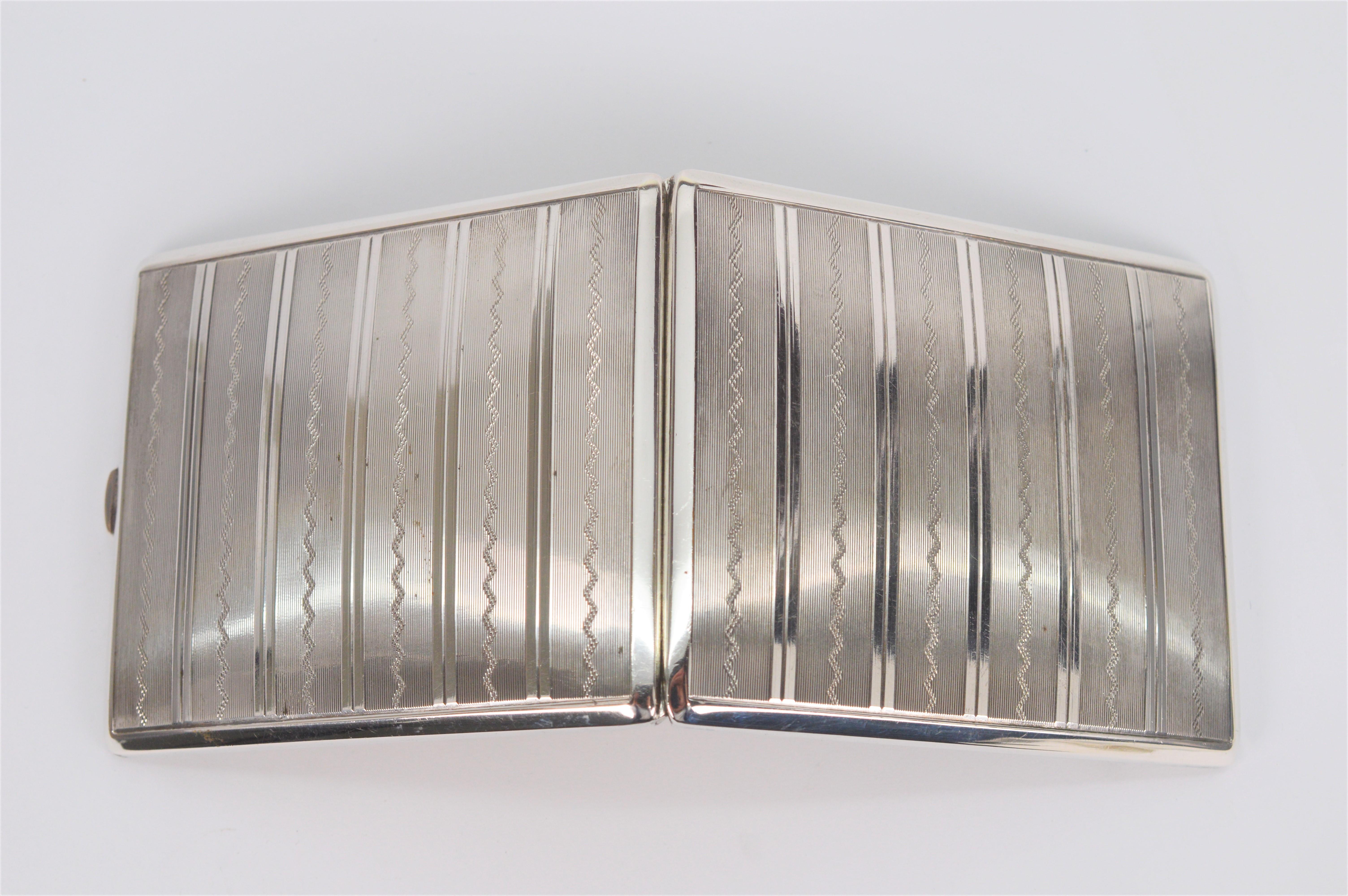 German .800 Silver Vintage Classic Cigarette Case For Sale at 1stDibs