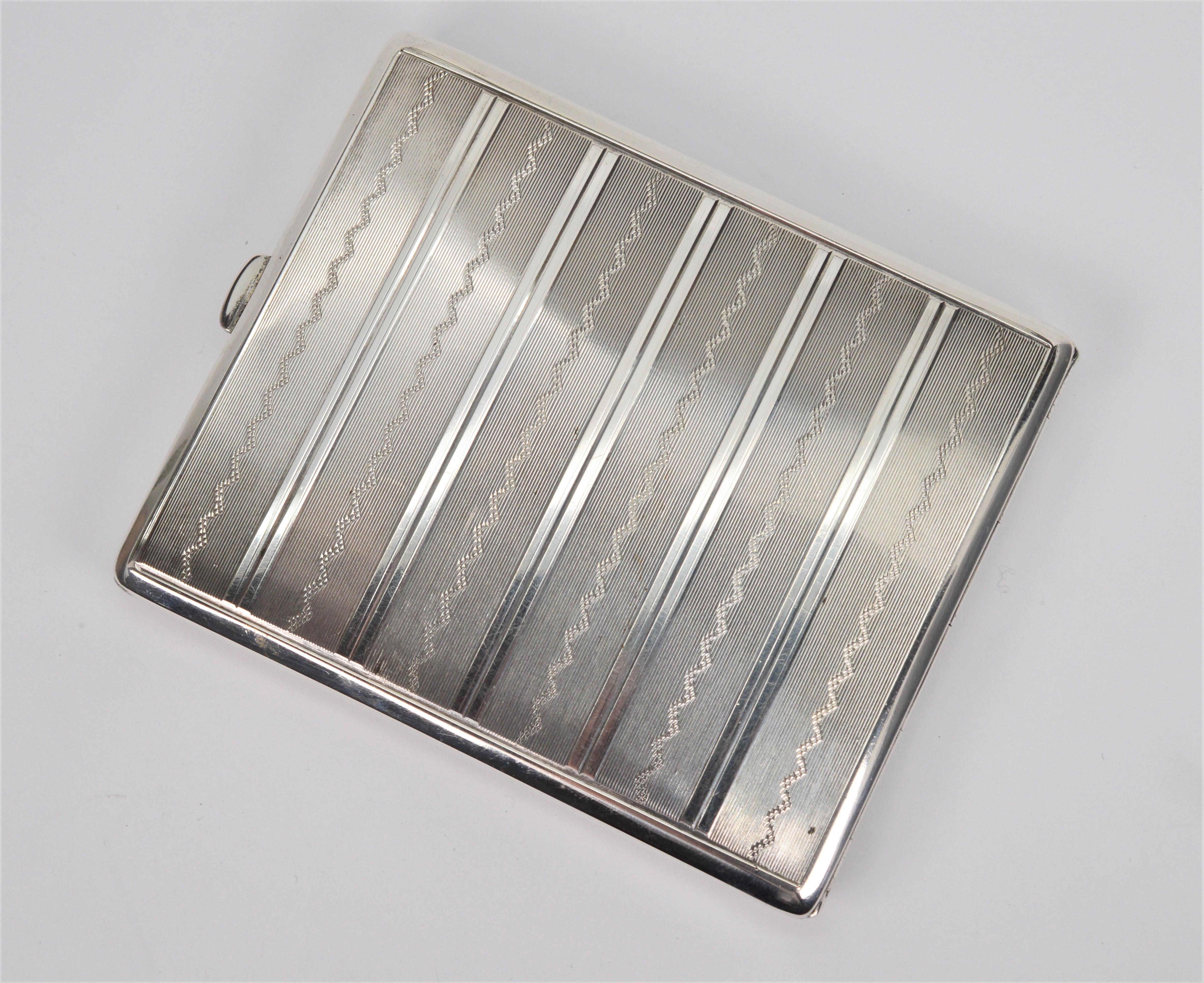 German .800 Silver Vintage Classic Cigarette Case For Sale at 1stDibs
