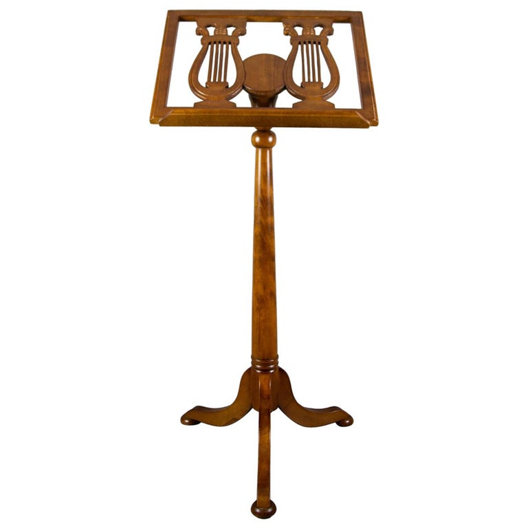 German Adjustable Wooden Lyre Music Stand at 1stDibs