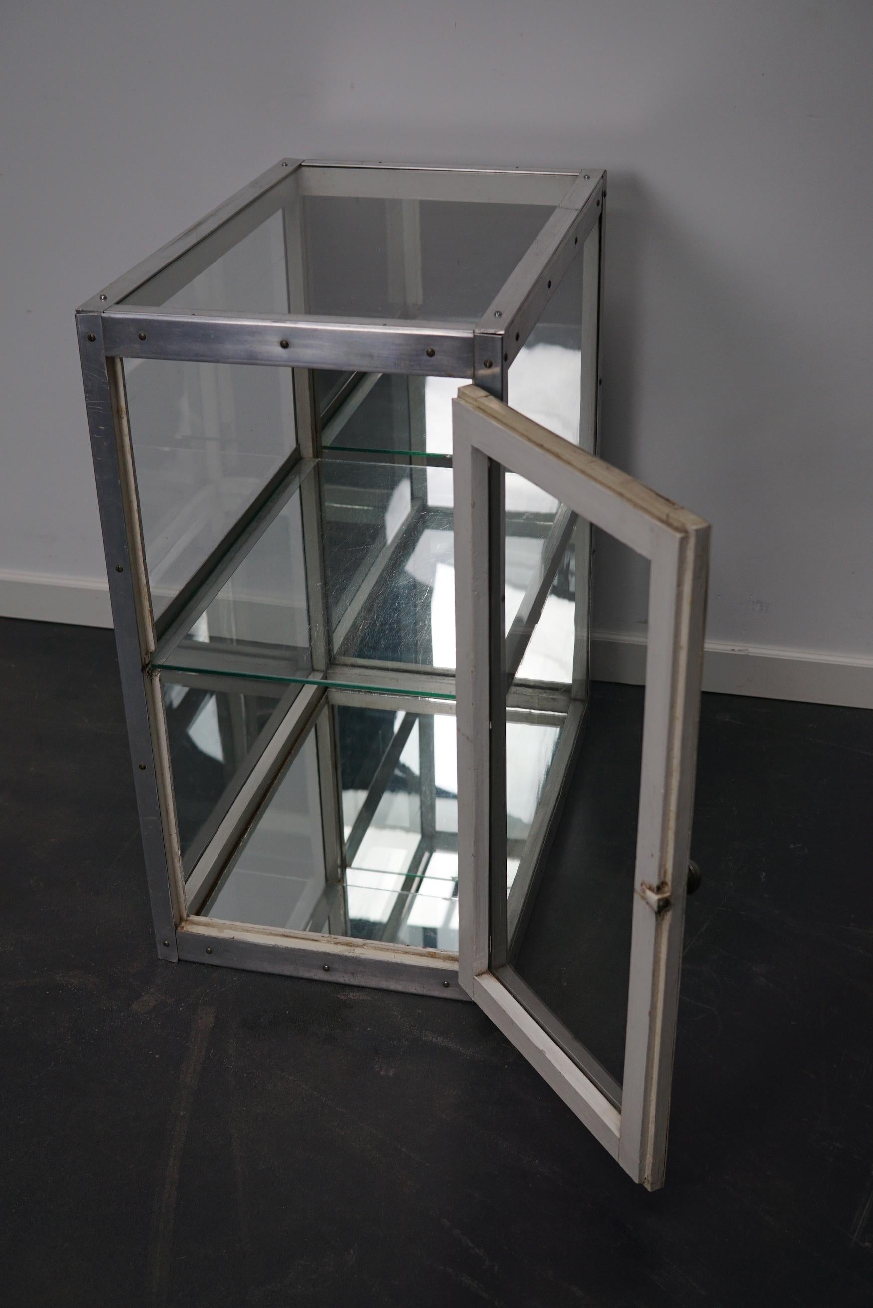 German Aluminium Museum / Shop Display Cabinet or Vitrine, Mid 20th ...