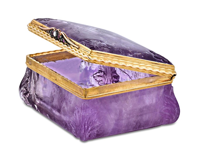 German Amethyst Snuff Box at 1stDibs