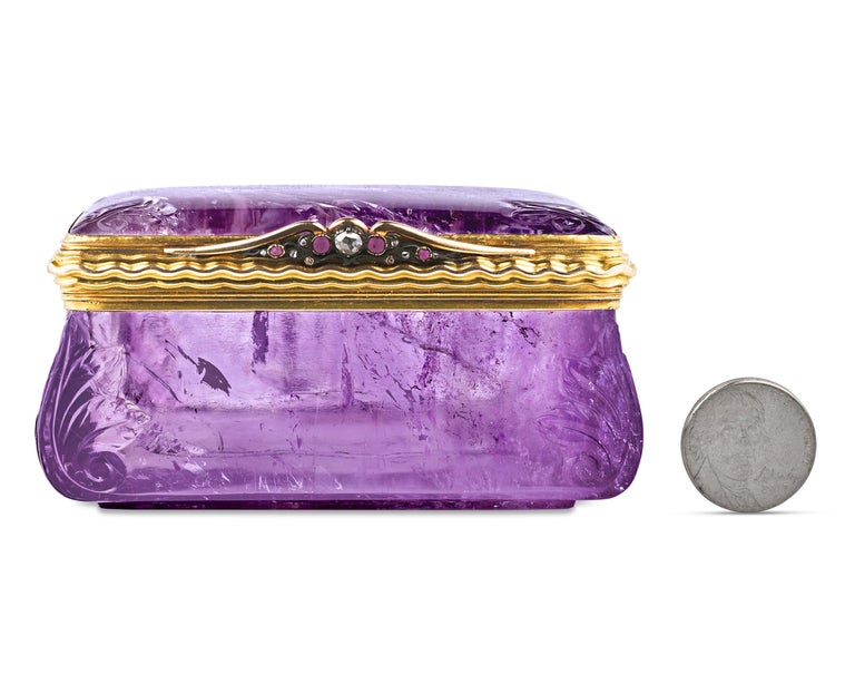 German Amethyst Snuff Box at 1stDibs