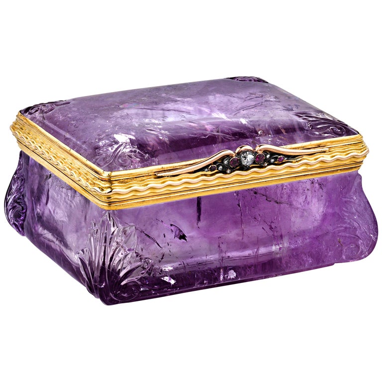 German Amethyst Snuff Box at 1stDibs