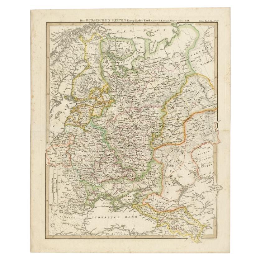 German Historical Map in Full Color Spanning, 1815-1918 For Sale at 1stDibs