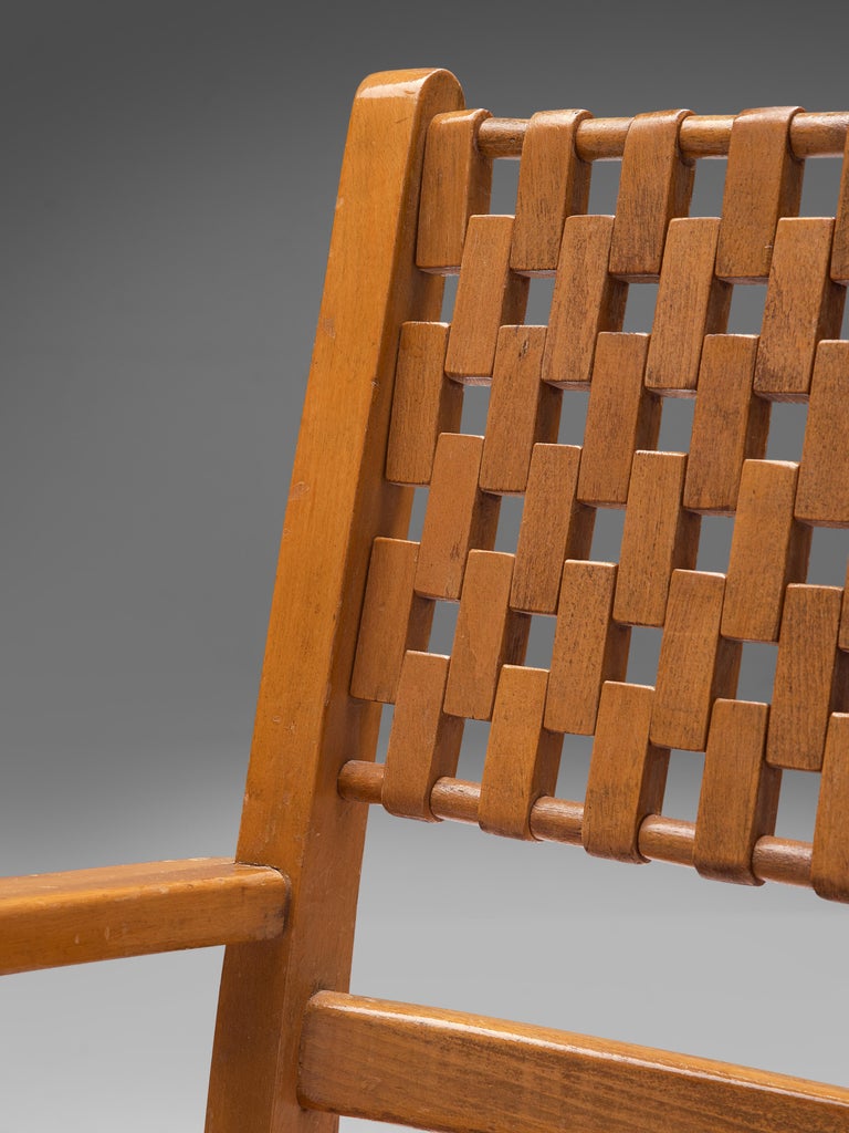 German Armchairs with Geometric Seats For Sale at 1stDibs