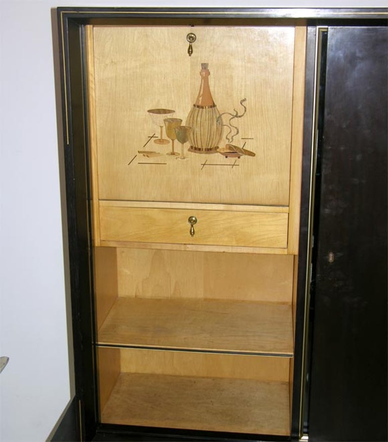 German Art Deco Bar Cabinet by Musterring Möbel For Sale at 1stDibs