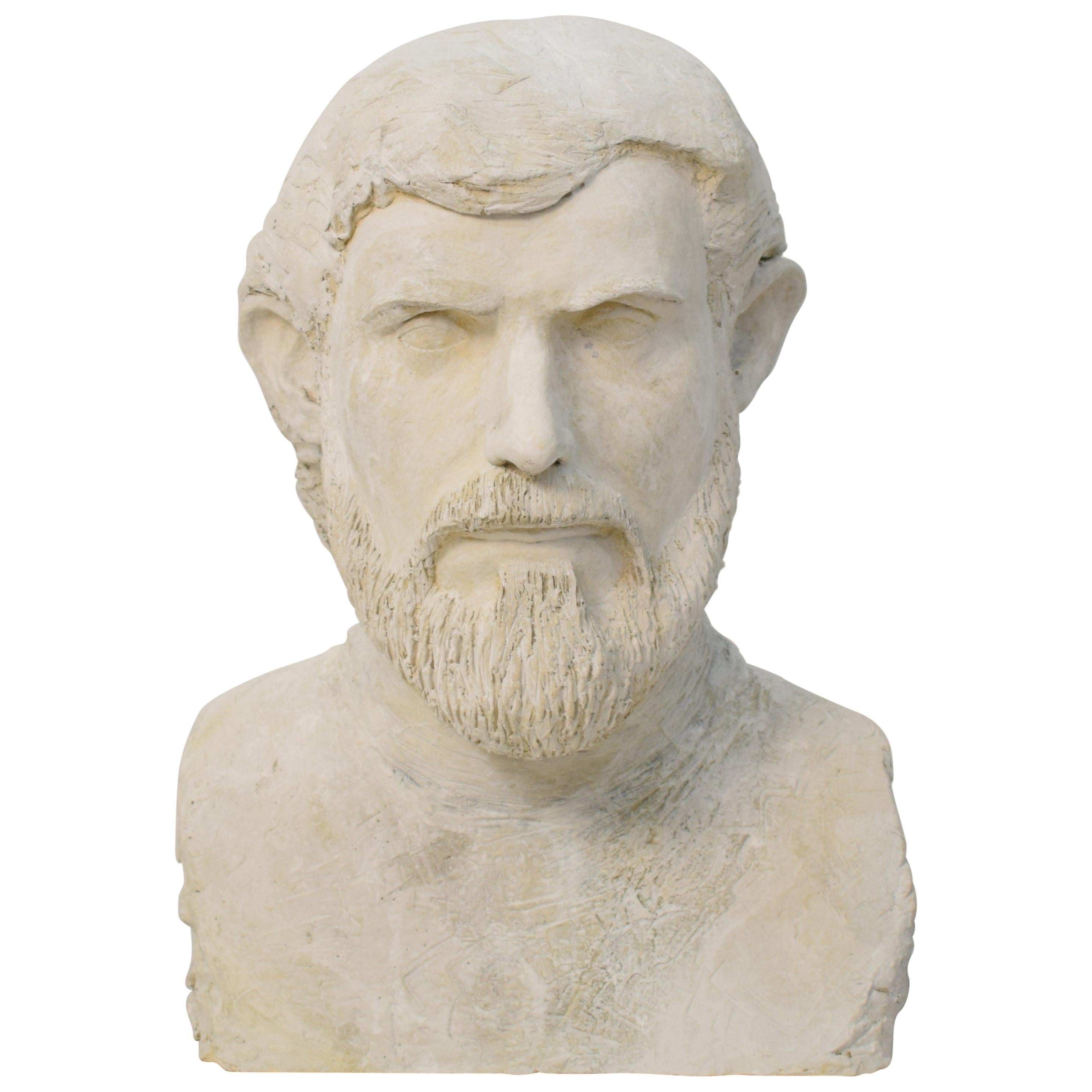 Art Deco Plaster Bust, Painted Mannequin For Sale at 1stDibs