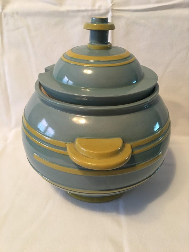 German Art Deco Stoneware Punch Pot with WW Insignia from the 1920s ...