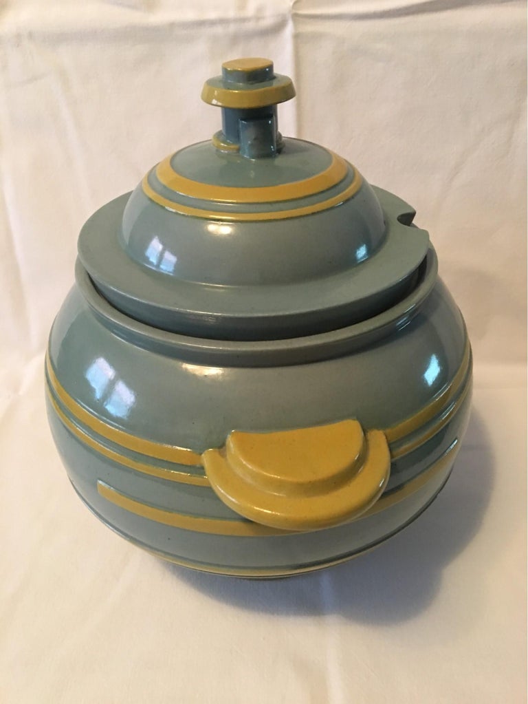 German Art Deco Stoneware Punch Pot with WW Insignia from the 1920s ...