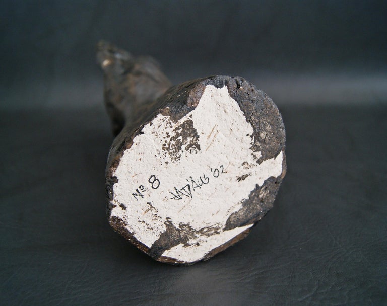 German Artist Plaster Sculpture with Bronze Patina, Abstract Figure For ...