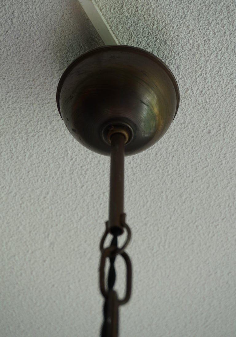 German Arts and Crafts Opaline and Glass Pendant / Light Fixture 1910 ...