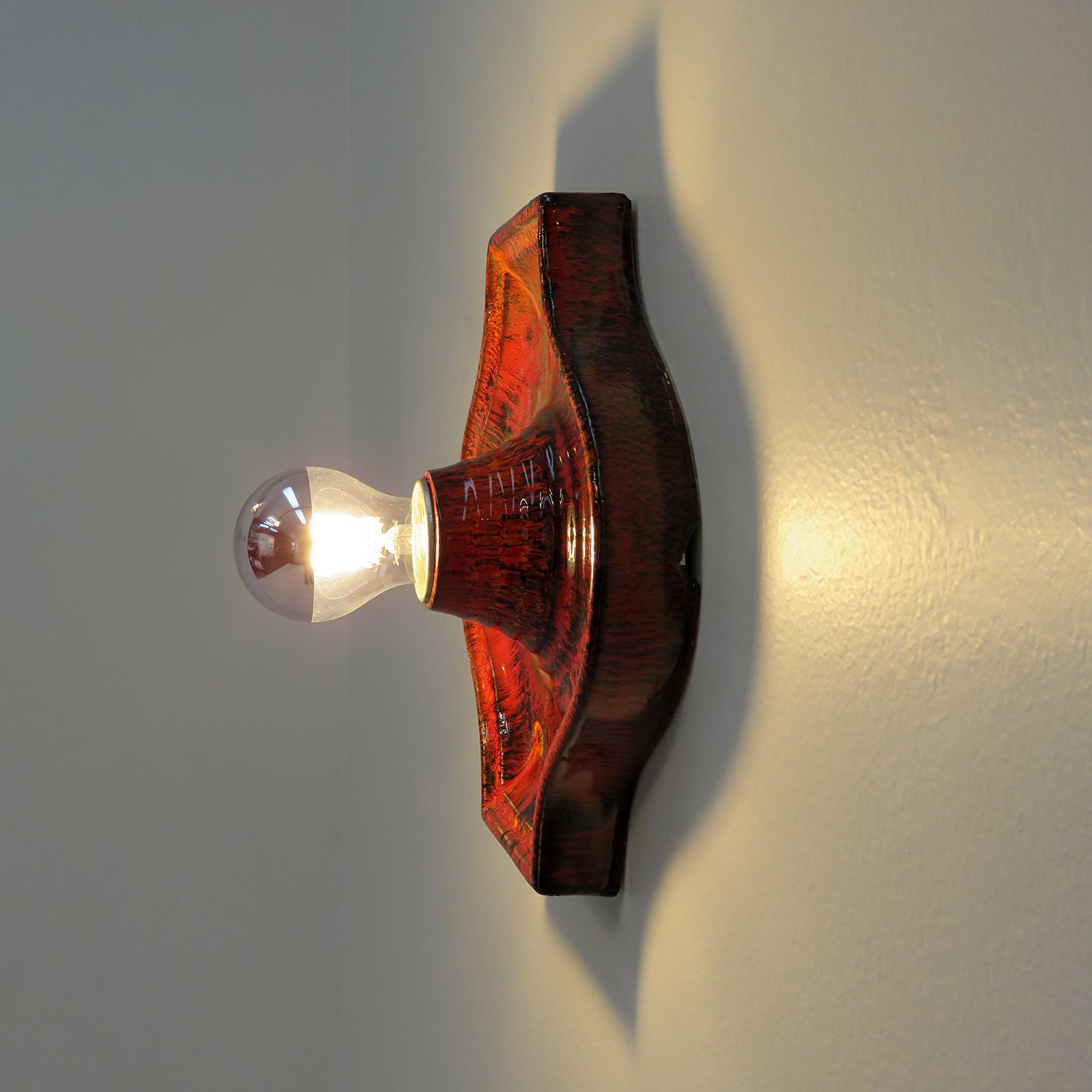 German Ceramic Wall Lights, 1960 For Sale at 1stDibs