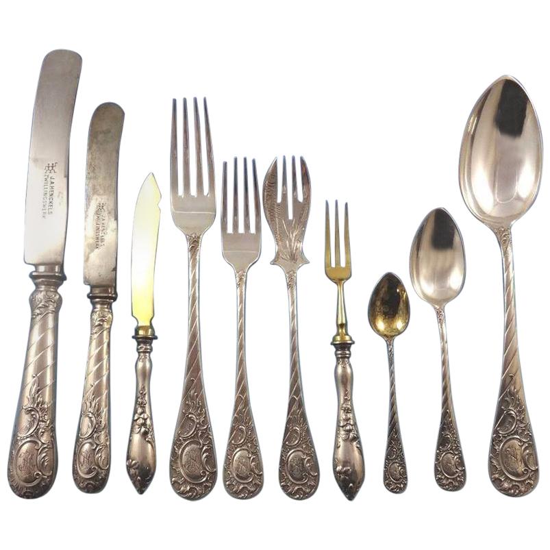 German Silver Flatware Service, C. Hugo Pott Solingen, circa 1950s For ...