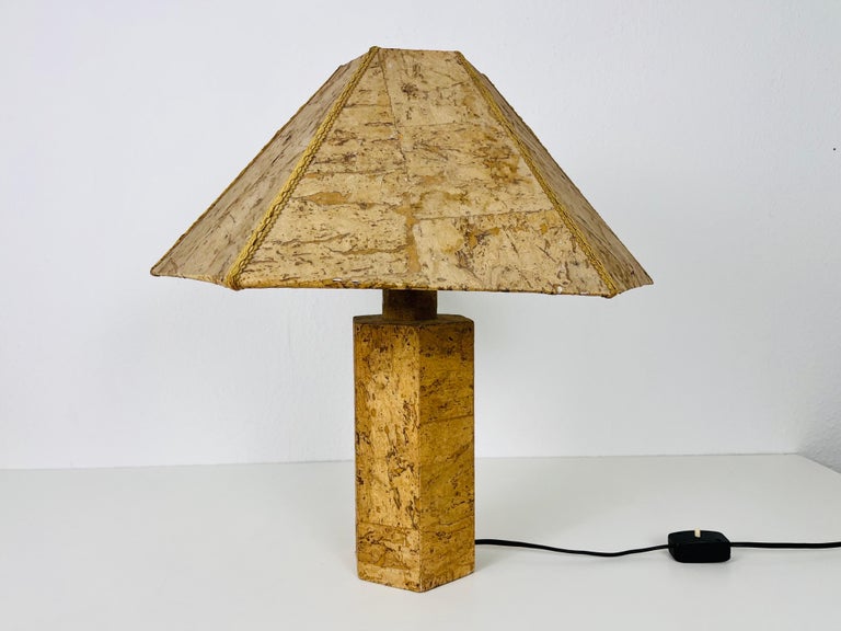 German Cork Table Lamp in the Style of Ingo Maurer, 1960s, Germany For ...