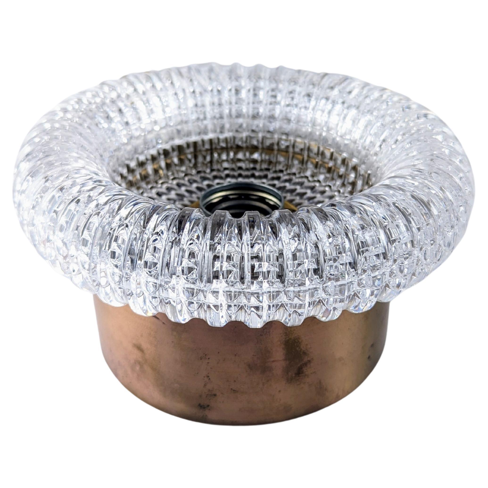 German Crystal Wall or Ceiling Lamp, 1970s For Sale at 1stDibs