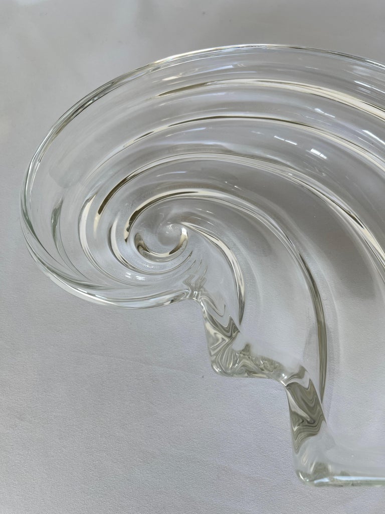German Crystal Wave Monumental Centrepiece Serving Tray For Sale at 1stDibs