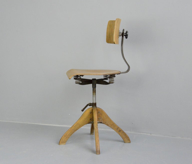 German Draftsman's Chair by Polstergleich, circa 1930s at 1stDibs