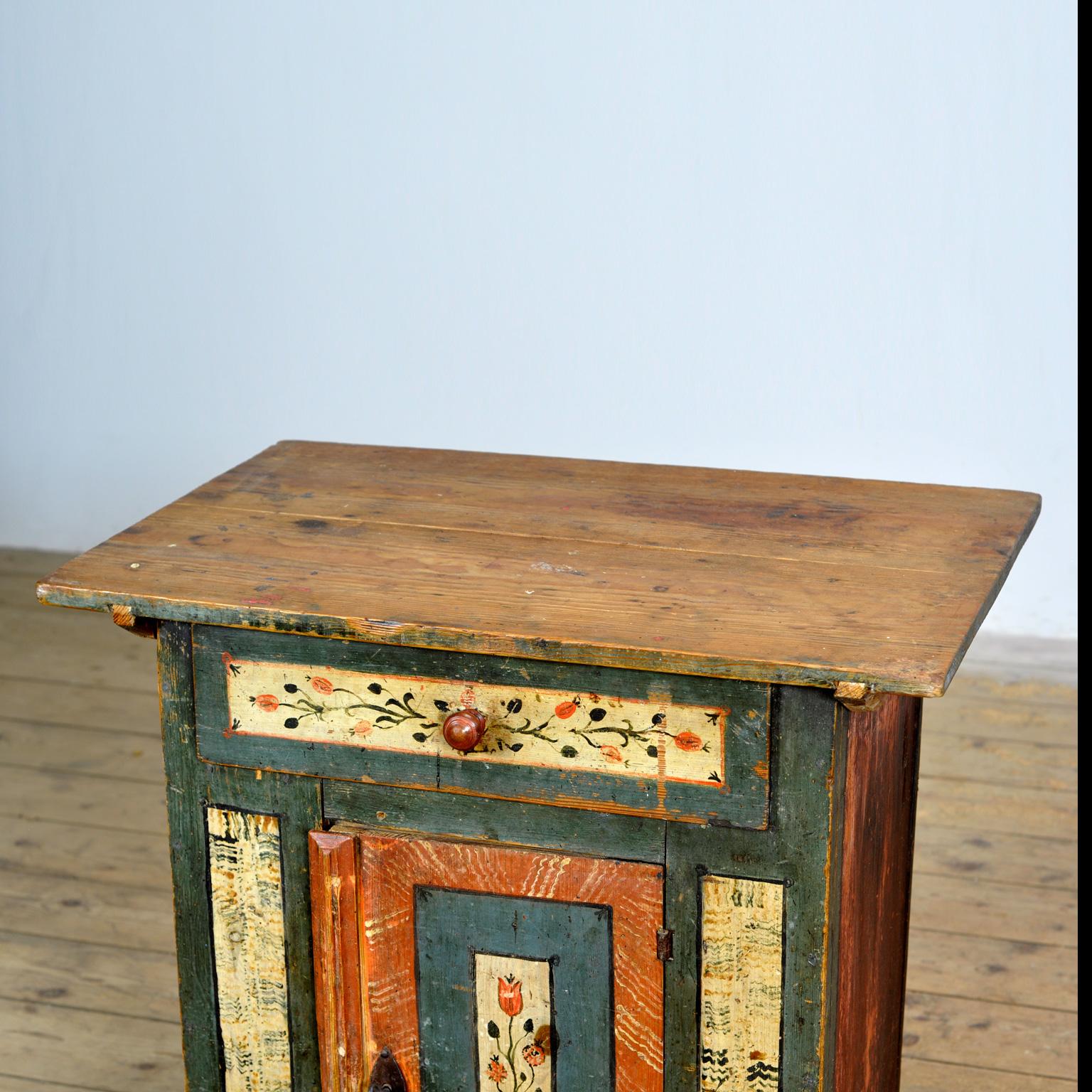 German folk art cabinet, circa 1880 For Sale at 1stDibs