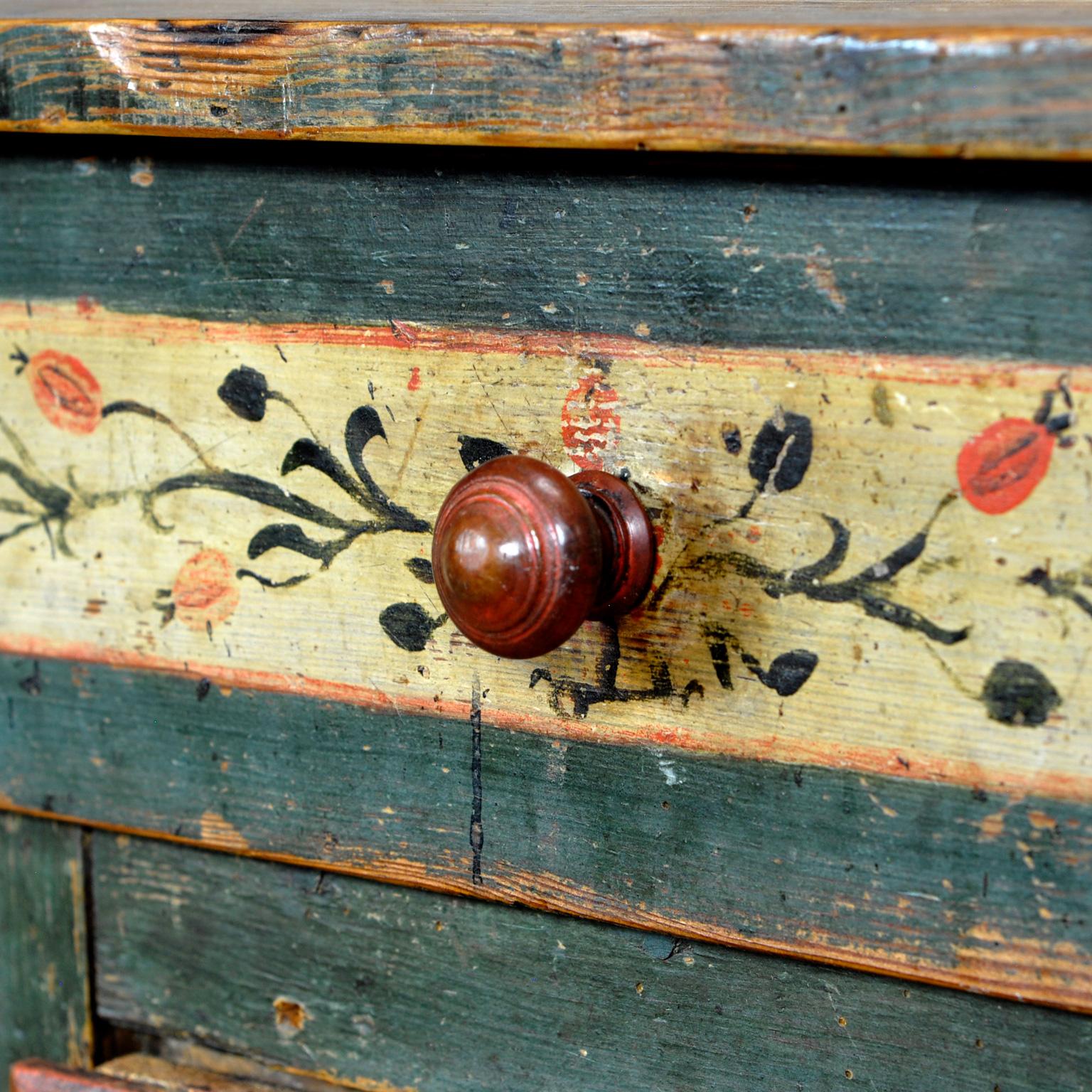 German folk art cabinet, circa 1880 For Sale at 1stDibs
