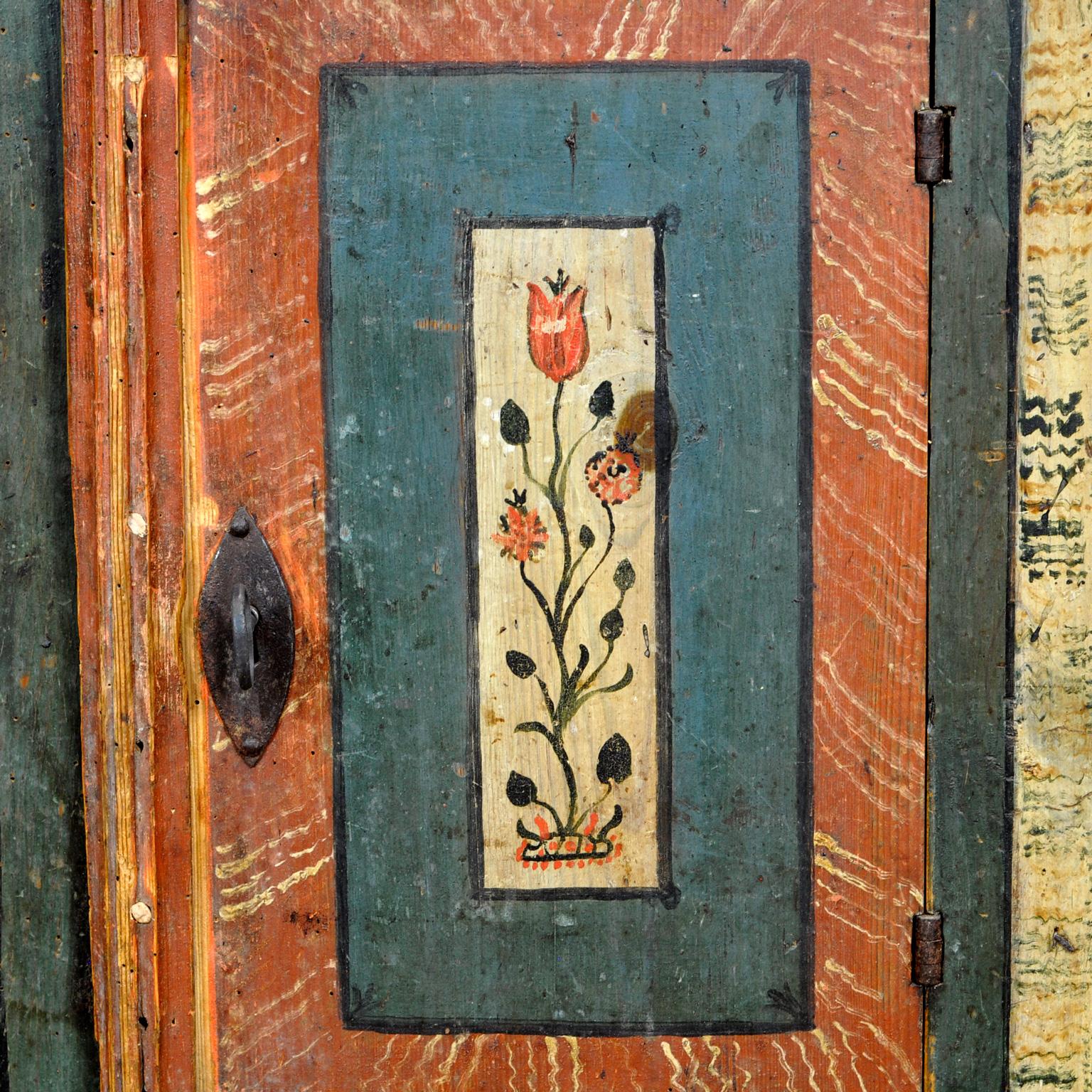 German folk art cabinet, circa 1880 For Sale at 1stDibs