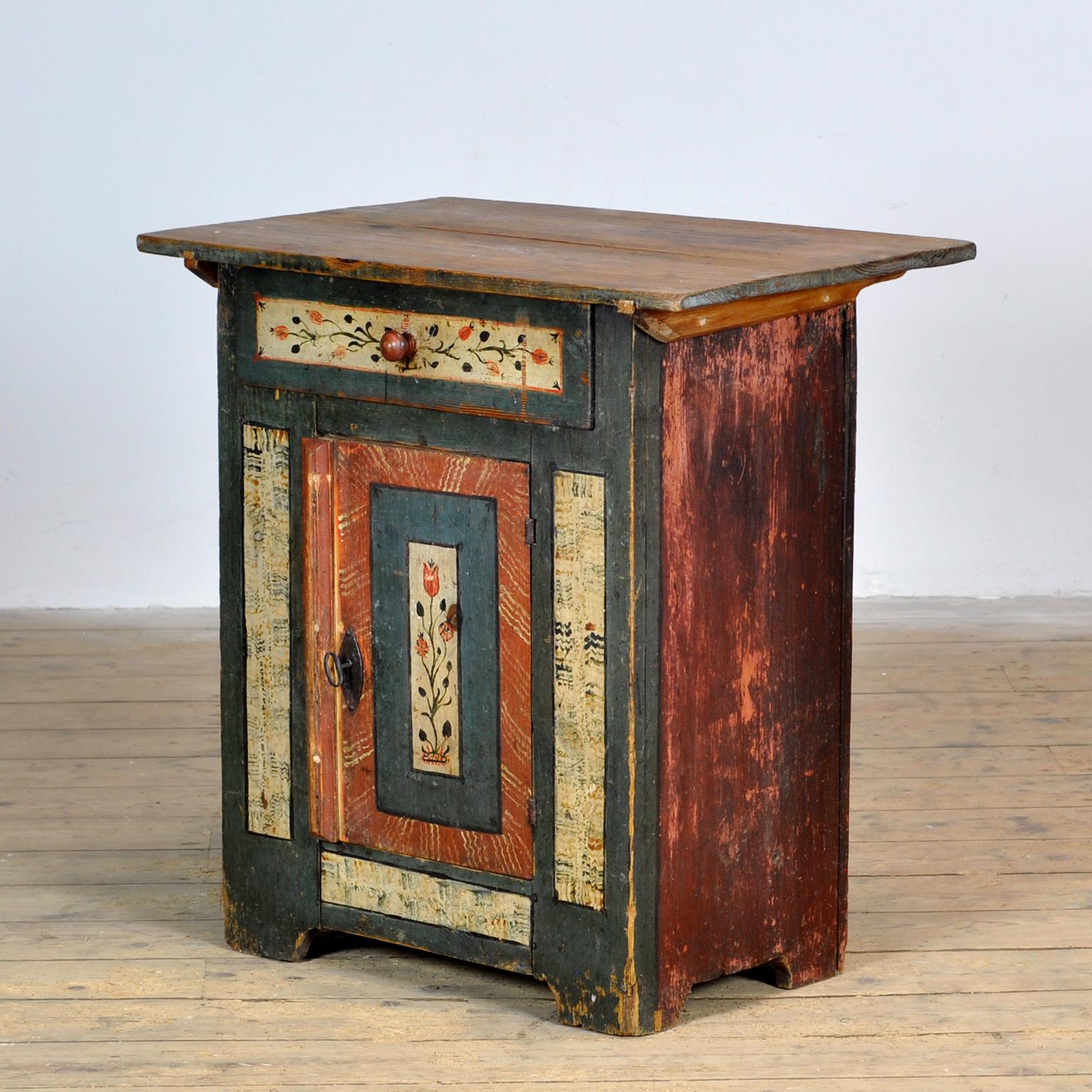 German folk art cabinet, circa 1880 For Sale at 1stDibs
