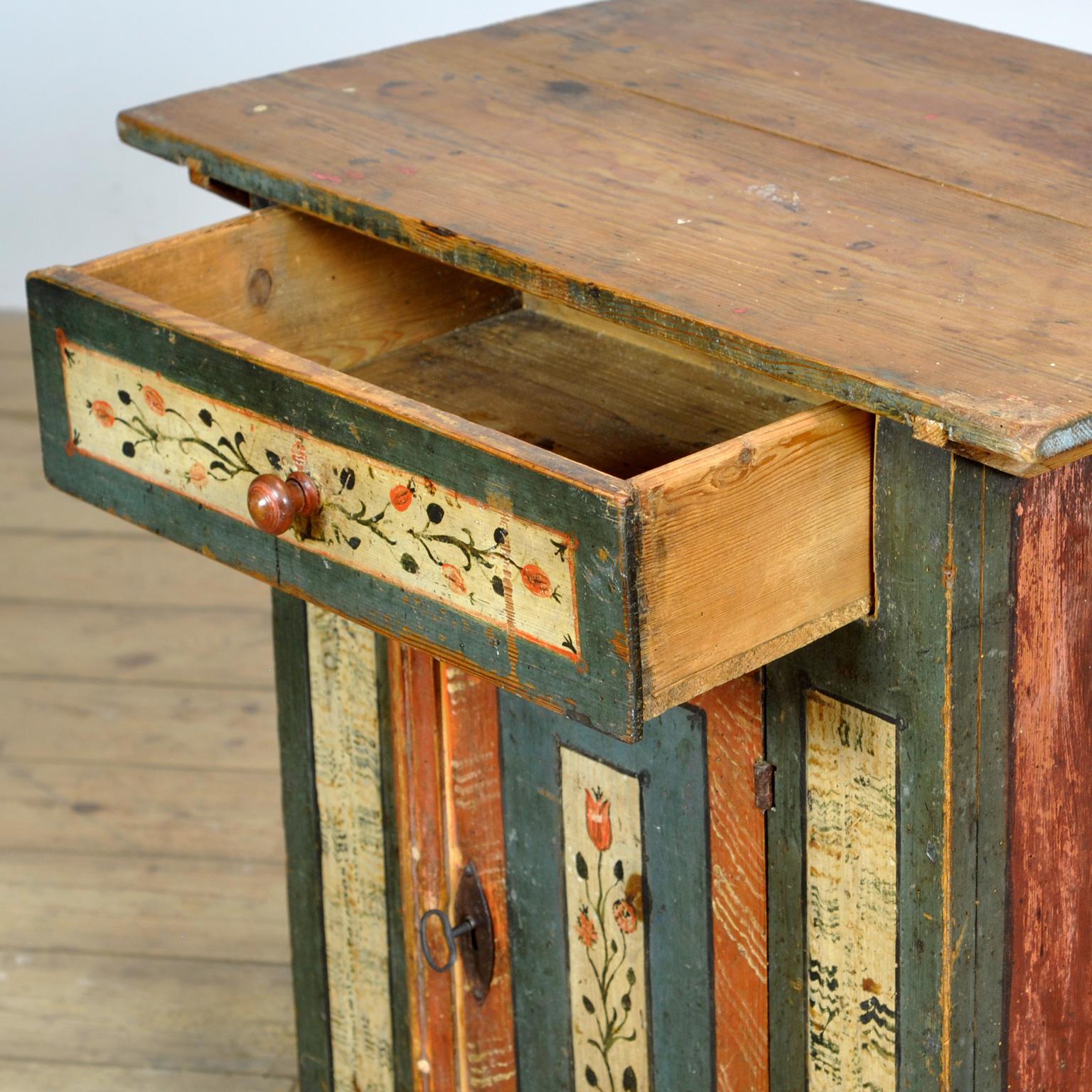 German folk art cabinet, circa 1880 For Sale at 1stDibs