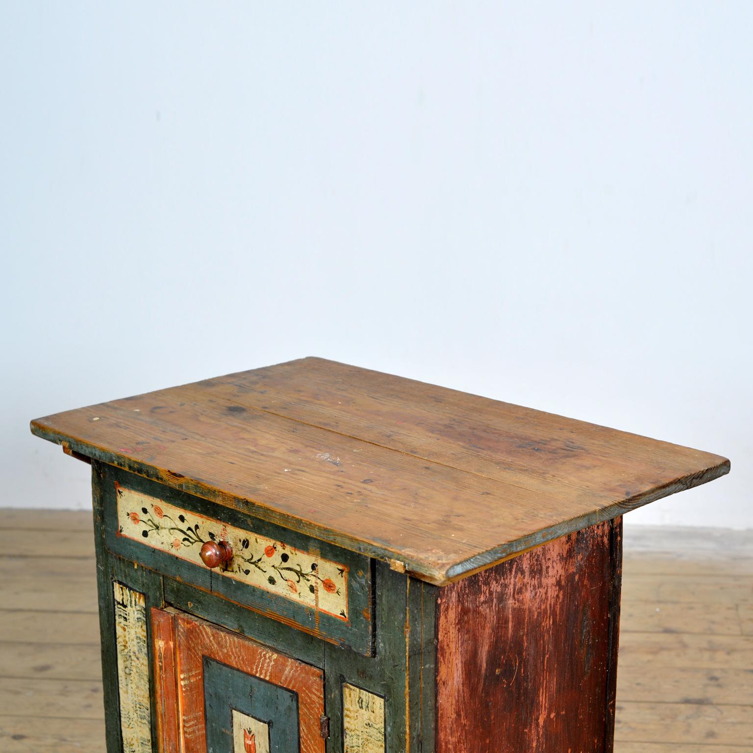German folk art cabinet, circa 1880 For Sale at 1stDibs