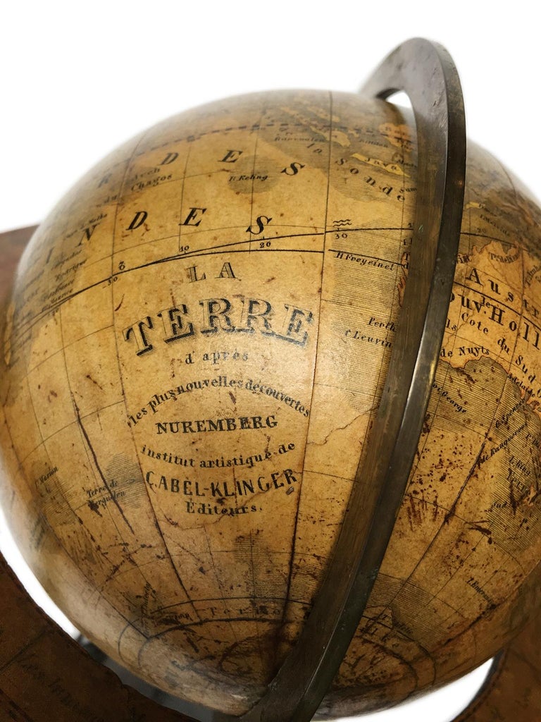 German Globe by C. Abel-Klinger, Nuremberg, circa 1860 For Sale at 1stDibs