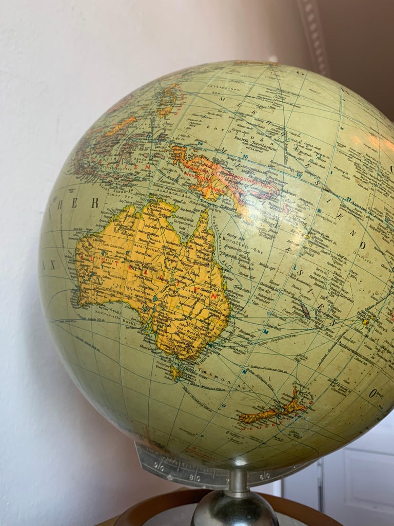 German Globe circa 1940 printed by JRO Globus Munchen, Bauhaus Globe at ...