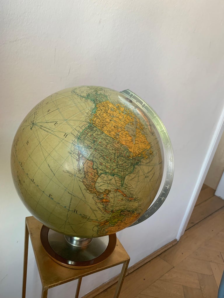 German Globe circa 1940 printed by JRO Globus Munchen, Bauhaus Globe at ...
