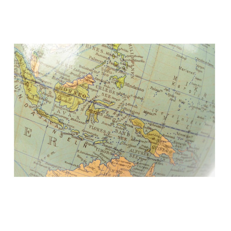 German Globe Columbus Erdglobus Made in the 1940s Wooden Base at 1stDibs
