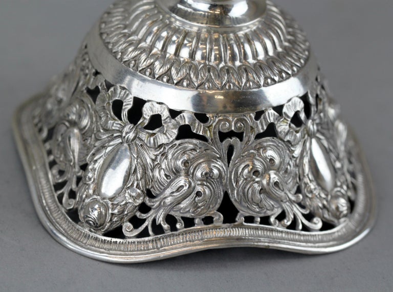 German Hanau Silver Pair of Candlesticks, Georg Roth and Co, 19th ...