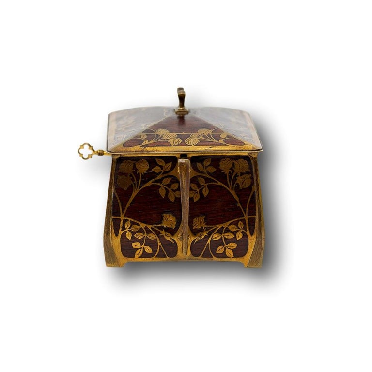 German Jugendstil Art Nouveau Box Erhard and Sohne For Sale at 1stDibs