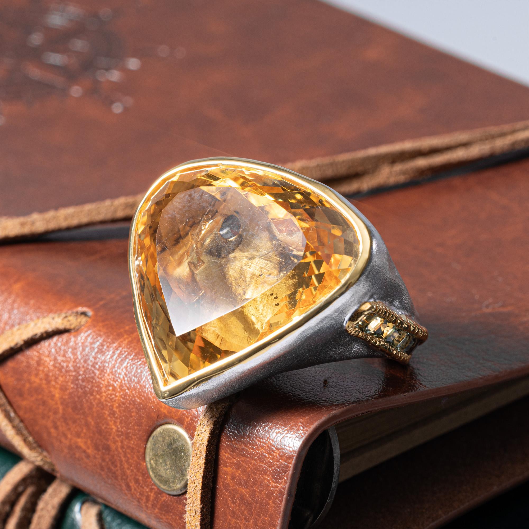 German Kabirski Surya Singular Edition Citrine and Green Sapphire ...