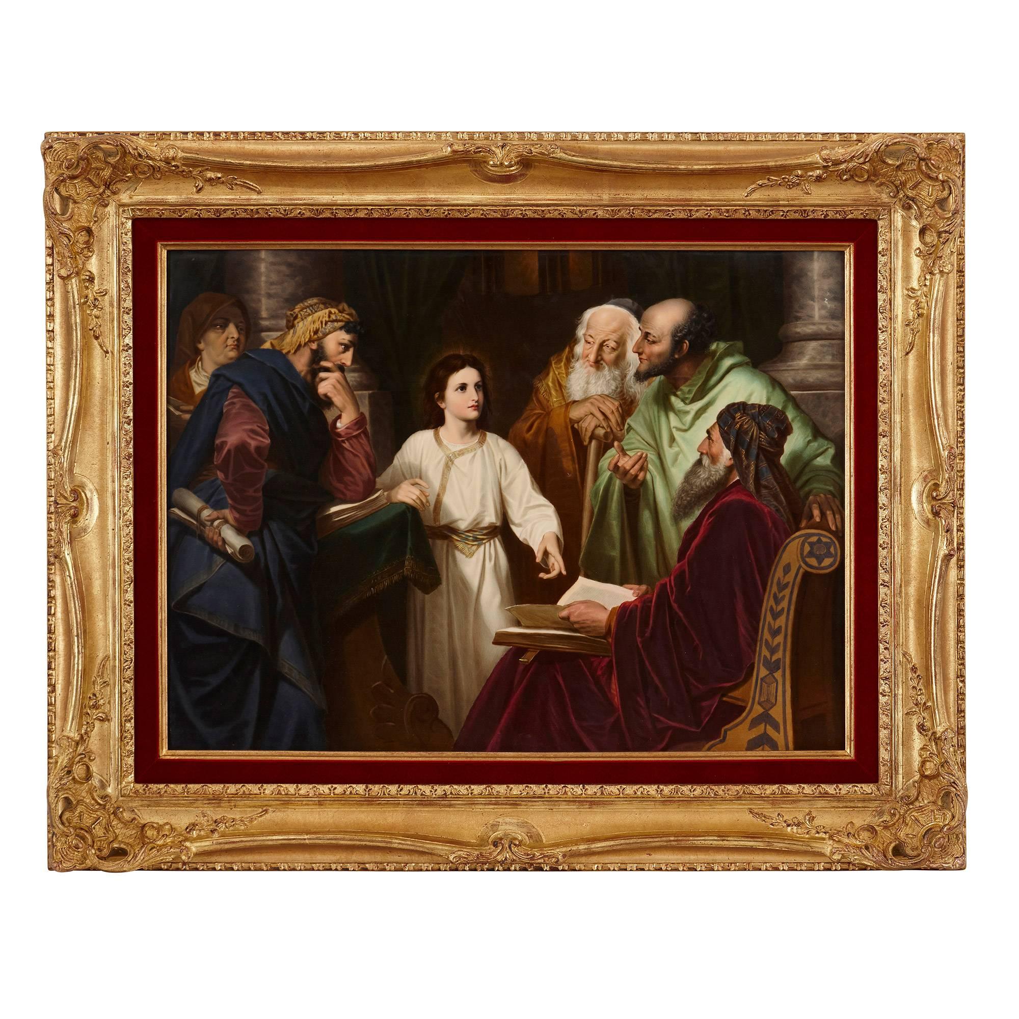 KPM Style Porcelain Plaque by Wagner at 1stDibs