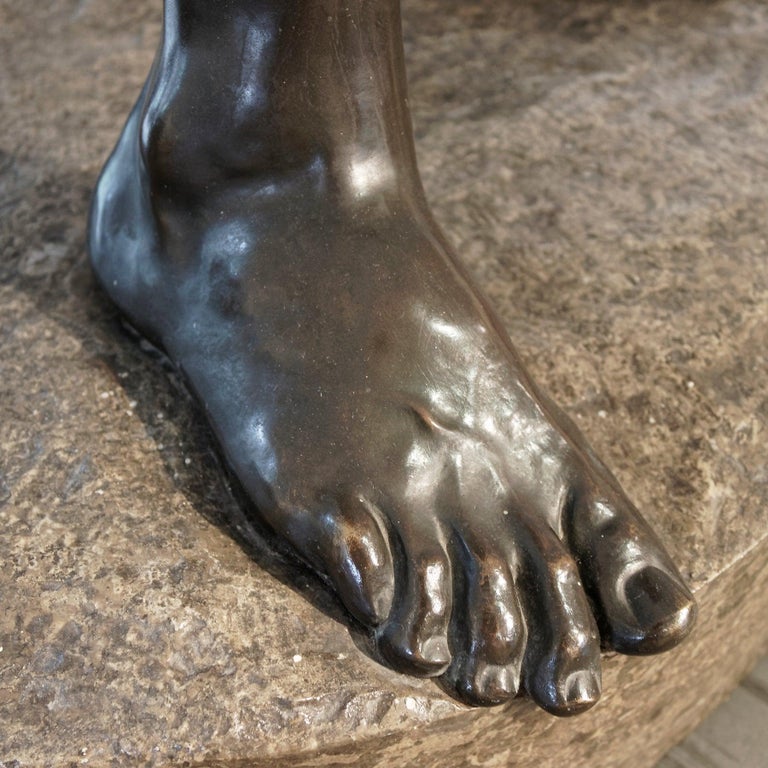 German Life-Size Bronze Statue of Adonis by Richard Koenig, Dresden at ...
