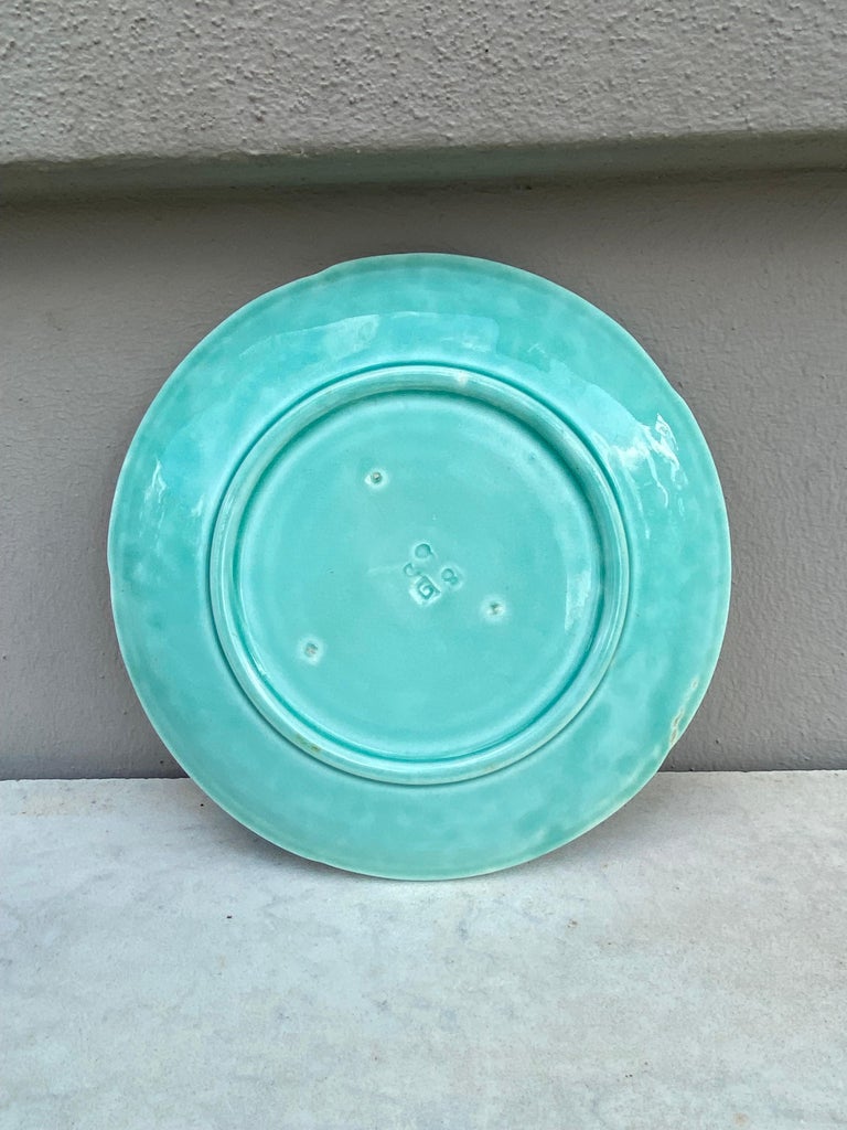 German Majolica Black-Eyed Susan Plate Circa 1900 For Sale at 1stDibs