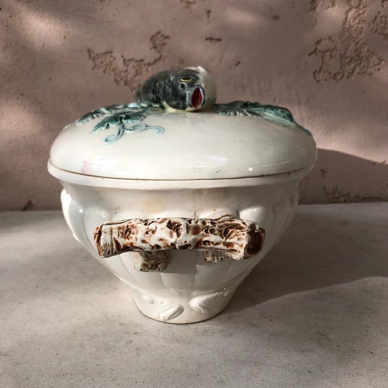 German Majolica Fish Tureen Krause, circa 1890 For Sale at 1stDibs