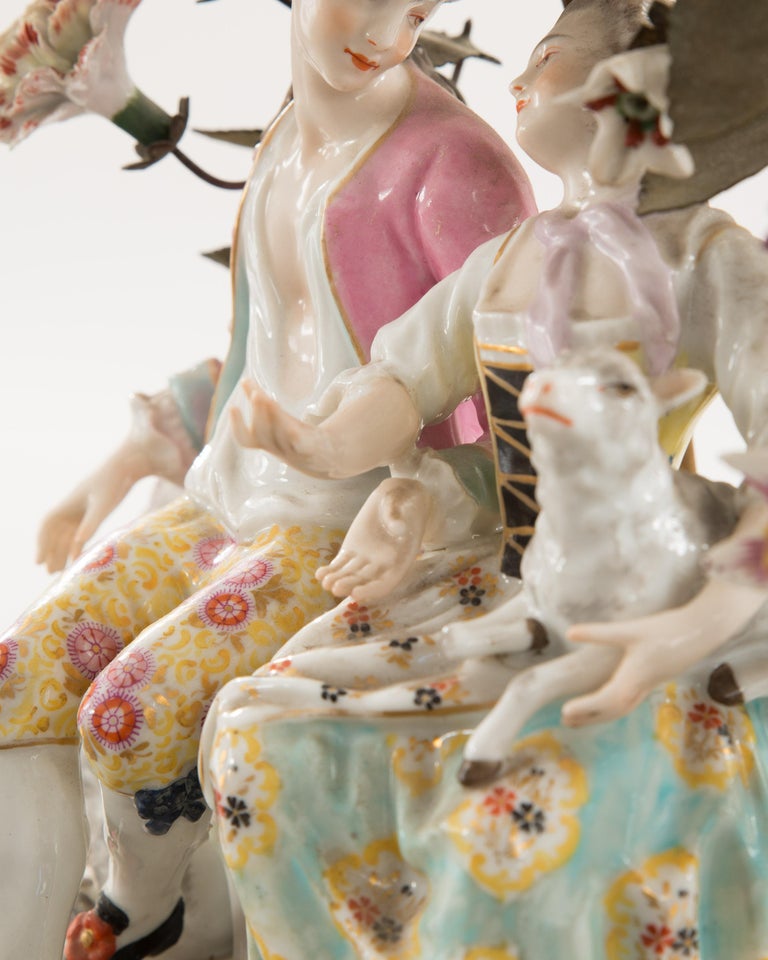 German Meissen Porcelain Clock For Sale at 1stDibs