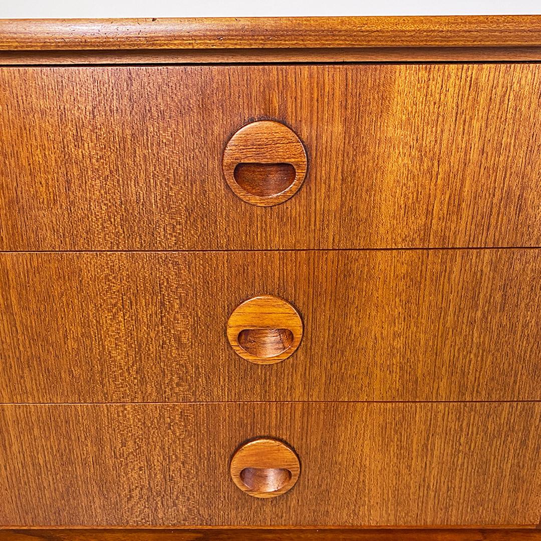German mid century modern teak wood sideboard by Bartels, 1960s For ...