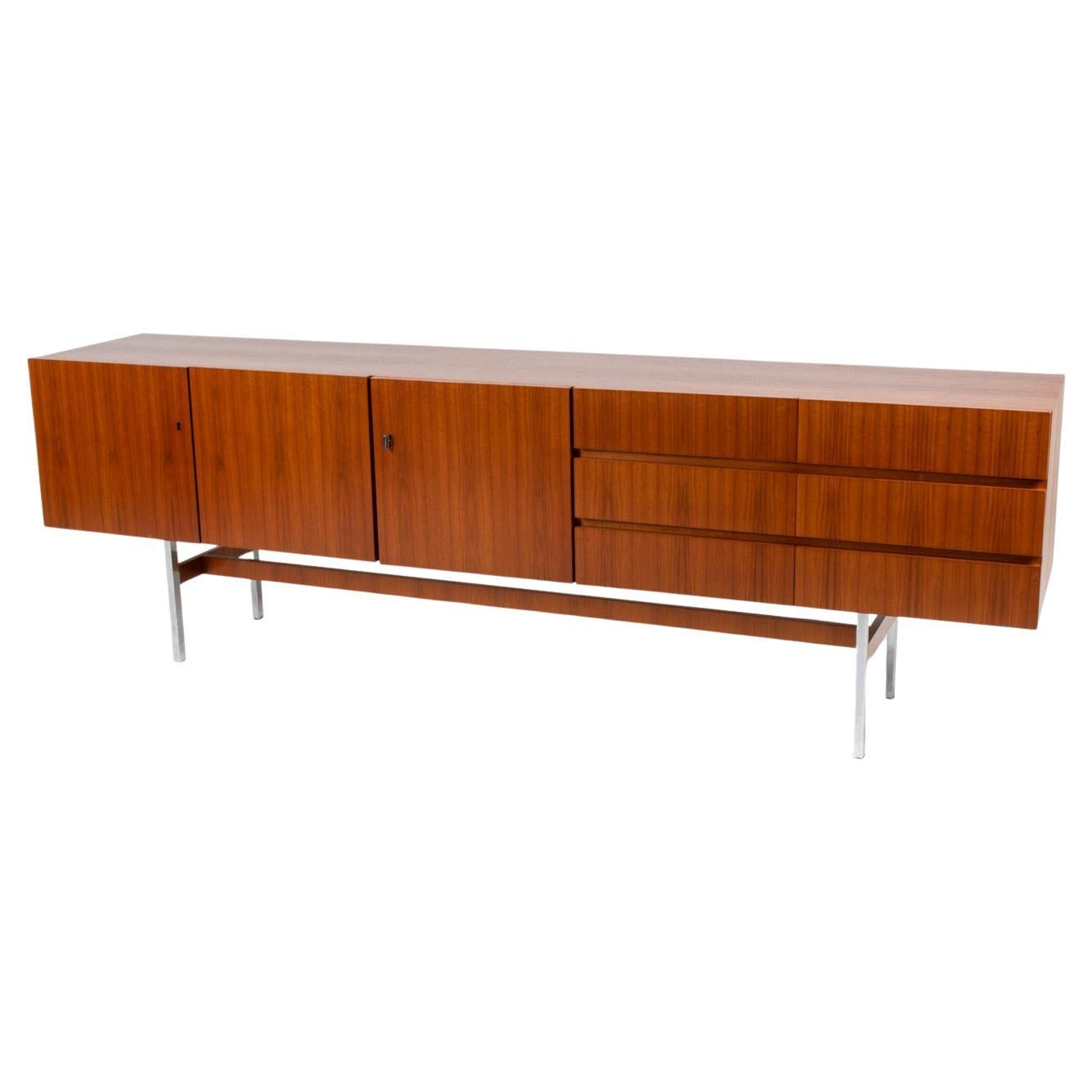 German Mid-Century Teak and Rosewood Sideboard by Musterring ...