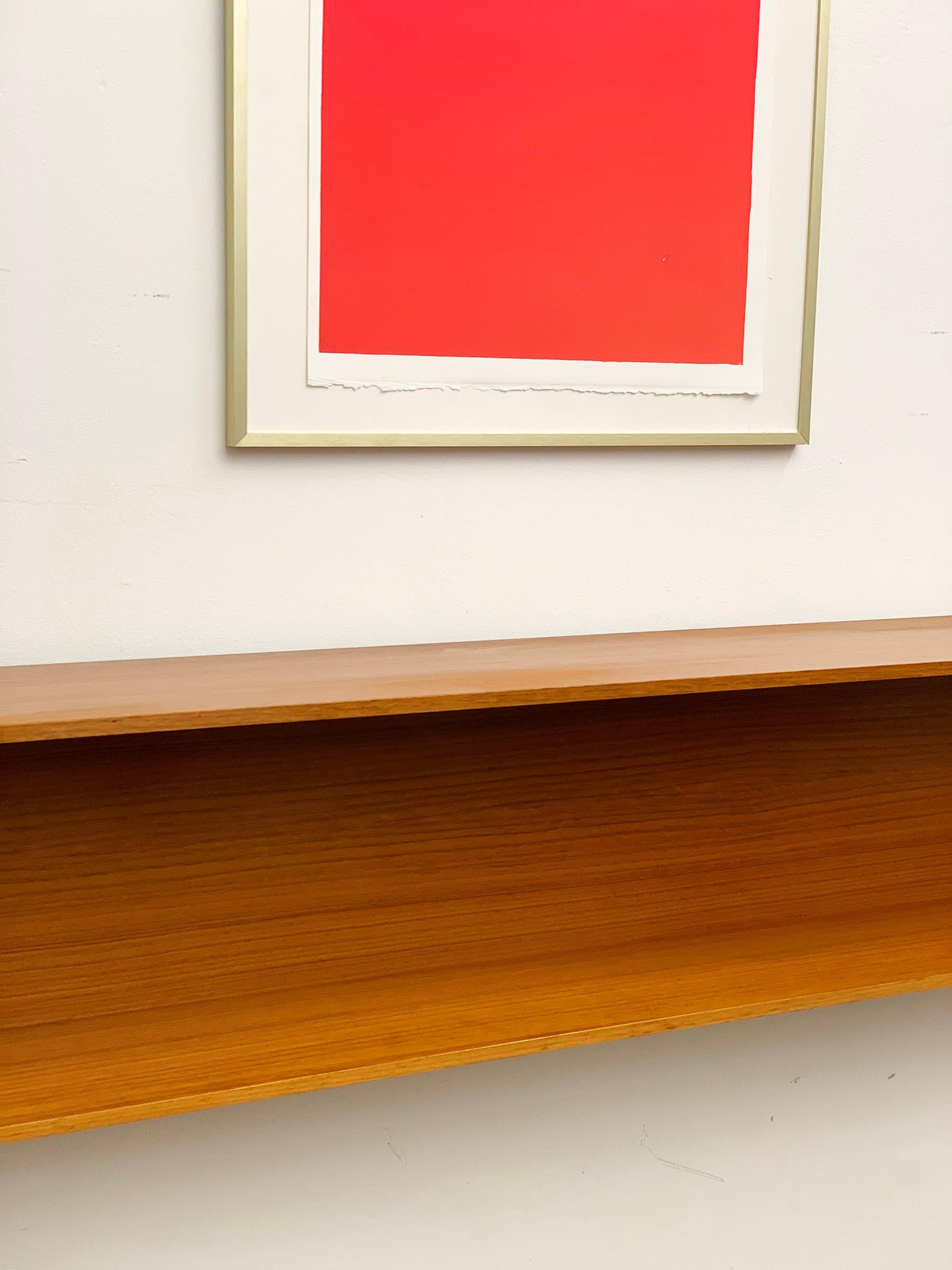 German Mid-Century Wall Unit in Teak by Walter Wirz for Wilhelm Renz ...