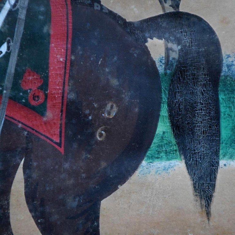 German Military Folk Art Gouache Painting, circa 1866 For Sale at 1stDibs