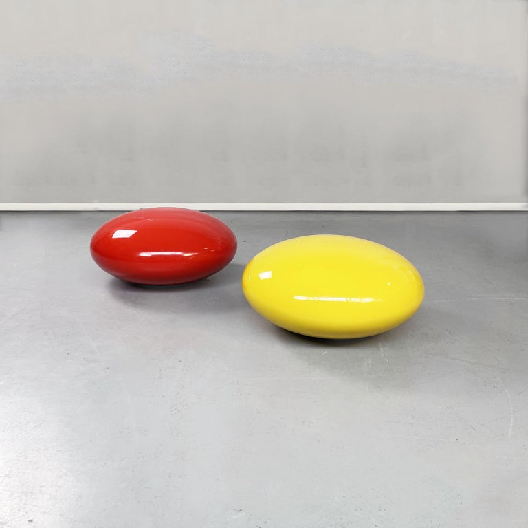 German Millenial Pair of Red and Yellow Smarties Sculptures by Uta ...