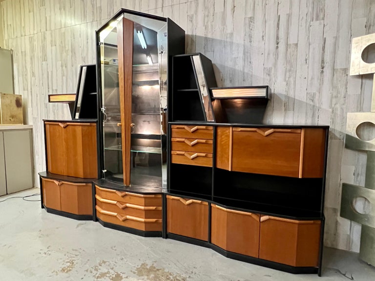 German Modernist Wall Unit by Schieder Mobel For Sale at 1stDibs