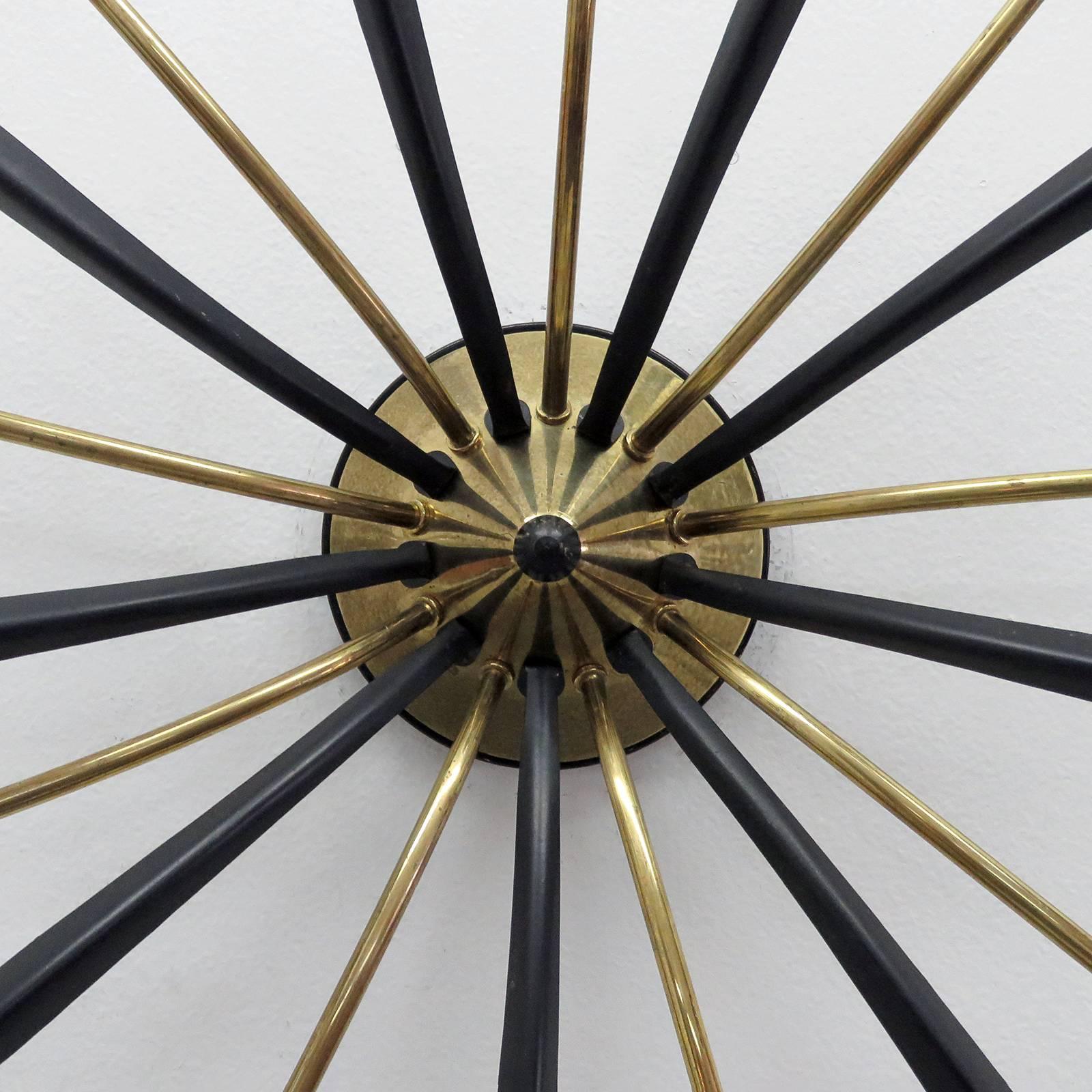 German Nine-Arm Sputnik Light, 1950s at 1stDibs