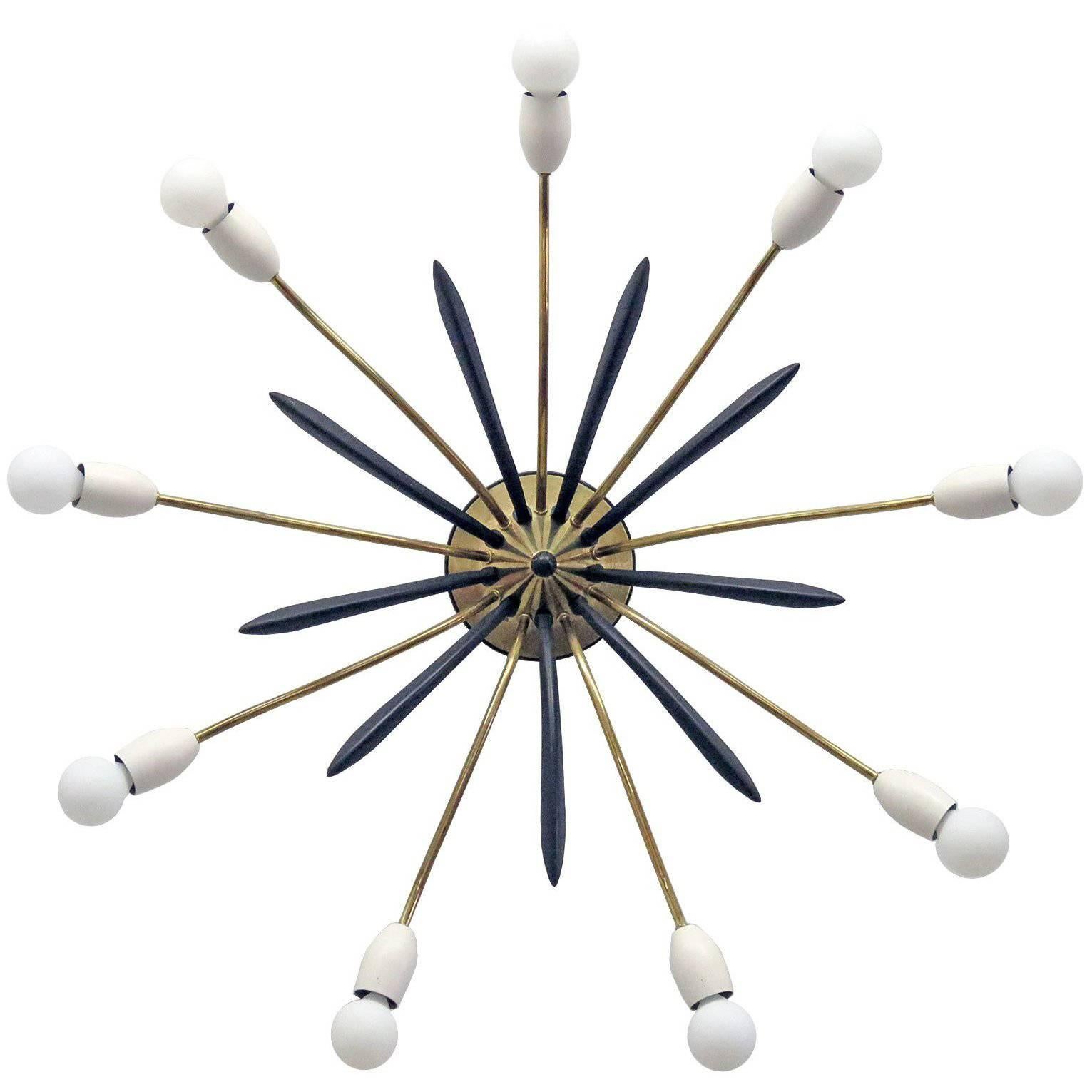 German Nine-Arm Sputnik Light, 1950s at 1stDibs | sputnik arm