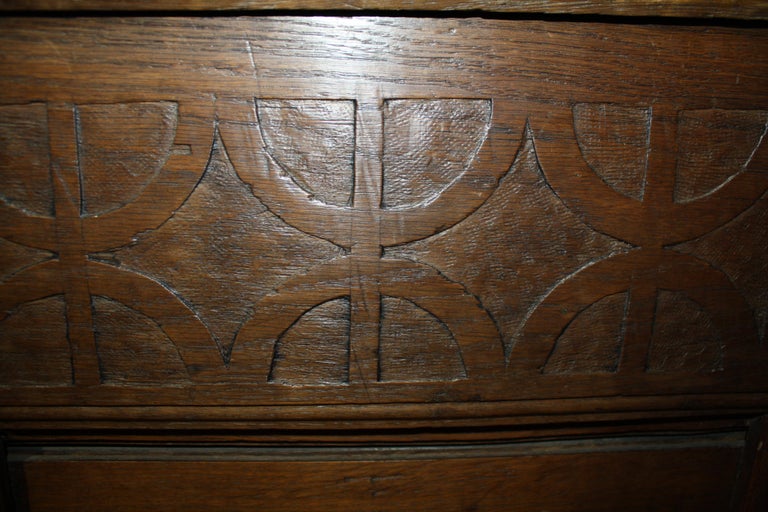 German Oak Wedding Trunk, circa 1863 at 1stDibs