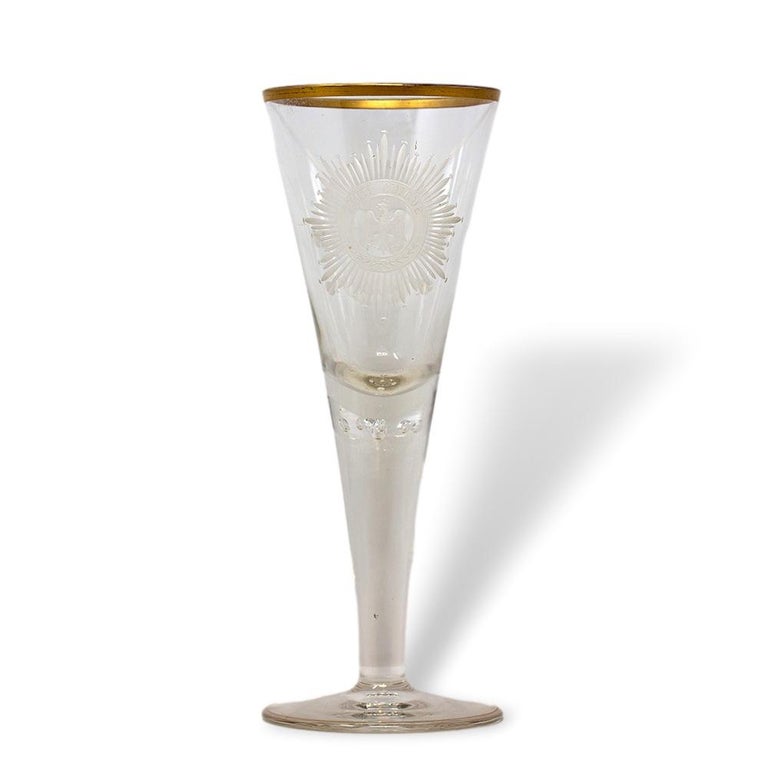 German Oversized Memento Mori Glass Flute For Sale at 1stDibs